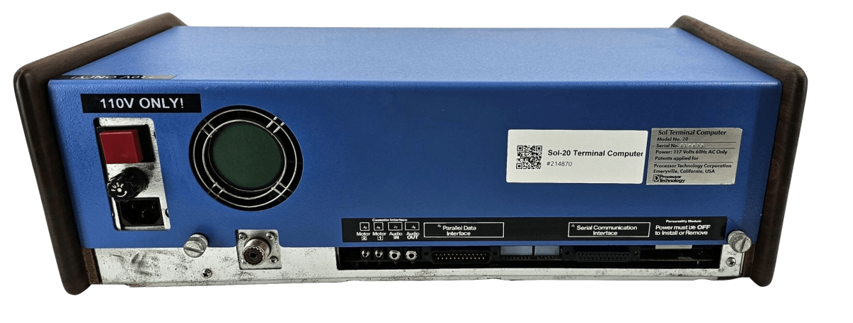 HomeComputerMuseum - SOL-20 Terminal Computer